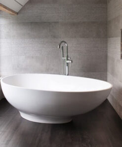 BC Designs Gio Freestanding Bath – 1645mm x 935mm – Matt White Finish ...