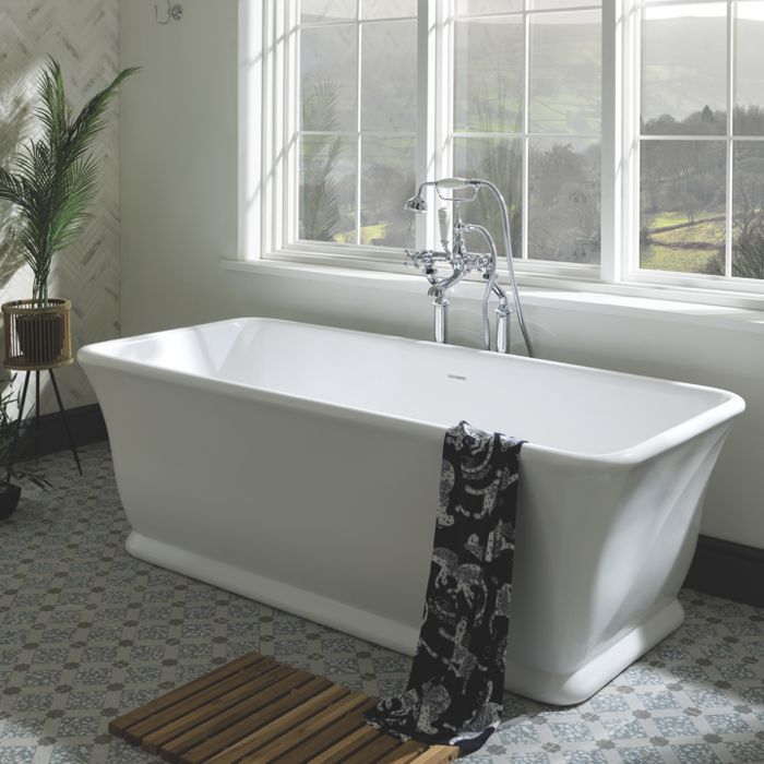 BC Designs Magnus Bath 1680mm x 750mm – Polished White - British Baths