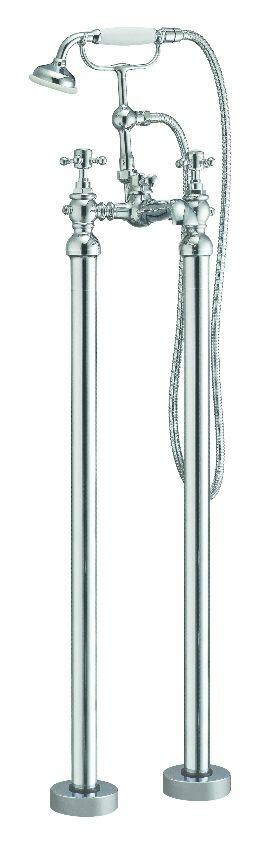 British Baths Moda Floor Mounted Bath Shower Mixer Tap – Chrome Finish ...