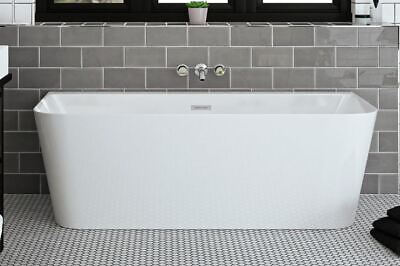 British Baths Derwent Back to Wall Freestanding Bath – “D” Shaped One ...