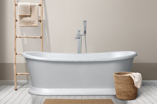 British Baths Ellerby 1700mm Gloss White Acrylic Freestanding Bath ...
