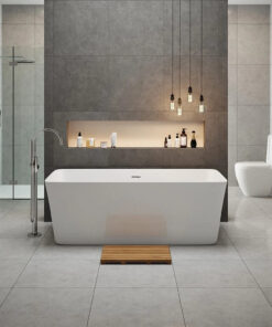 Vibrance Vogue Ingot Gloss White Acrylic 1700mm x 750mm Freestanding ...