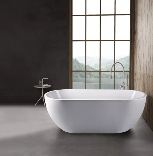 British Baths Filey Gloss White Acrylic Freestanding Bath – 1800 x 800 ...