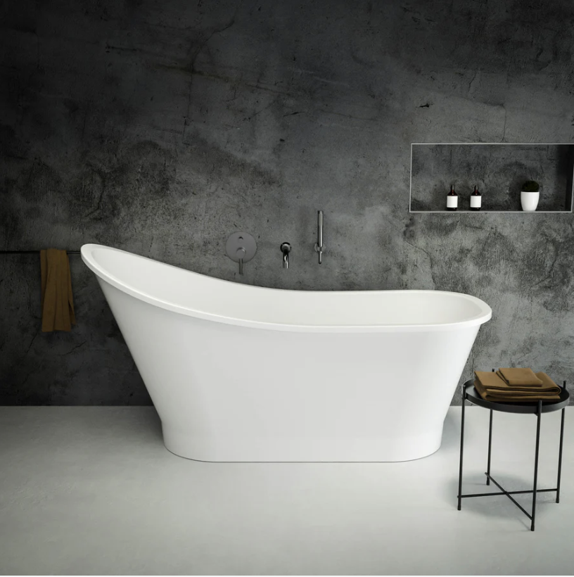 British Baths Silvia Solid Surface Stone Resin Freestanding Bath ...