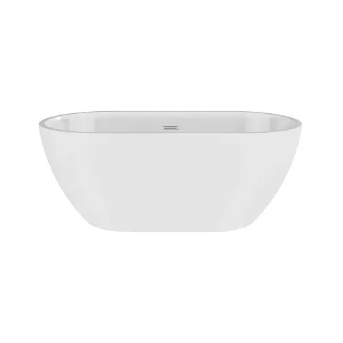 British Baths Bagby Small Oval Freestanding White Acrylic Bath – 1400mm ...