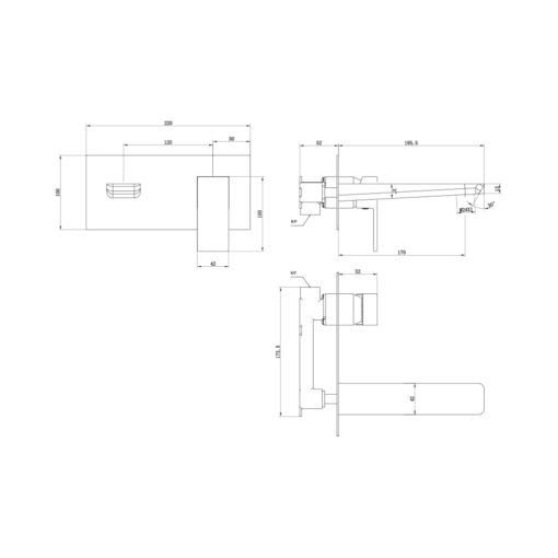 Ainsty Wall Mounted Basin Tap – Chrome – British Baths