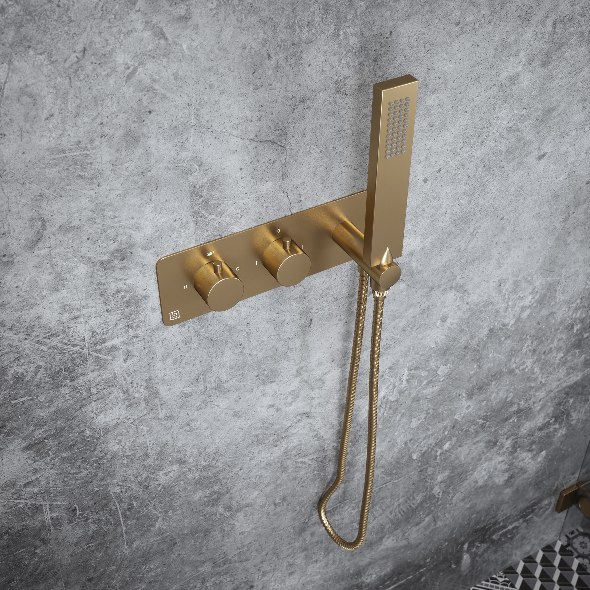British Baths Voltaire Shower Valve 2 Functions – Brushed Brass ...
