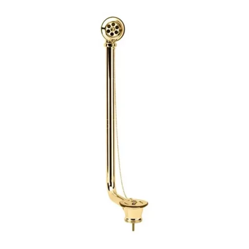 Exposed Plug and Chain Bath Waste with Overflow – Polished Gold ...
